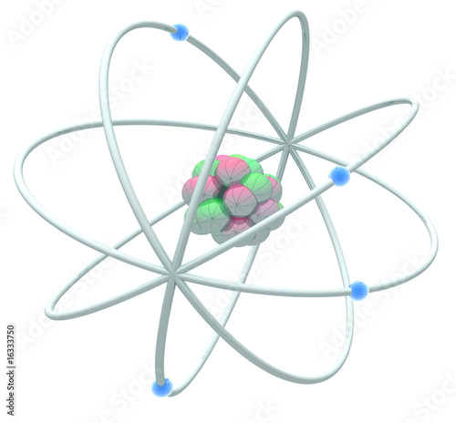 Atom on white isolated background by NIcholas B, Royalty free stock ...