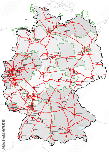 "Bundesautobahnen, Städte und Länder der Bundesrepublik" Stockfotos und ...