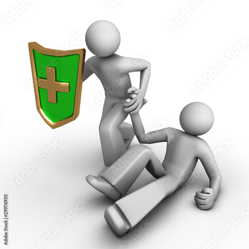 "3D People - Help and Protection" Stock photo and royalty-free images ...