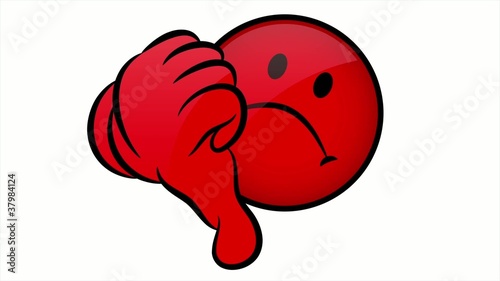 Smiley Thumb Down Red de Jan Engel, Vidéo libre de droits #37984124 sur ...