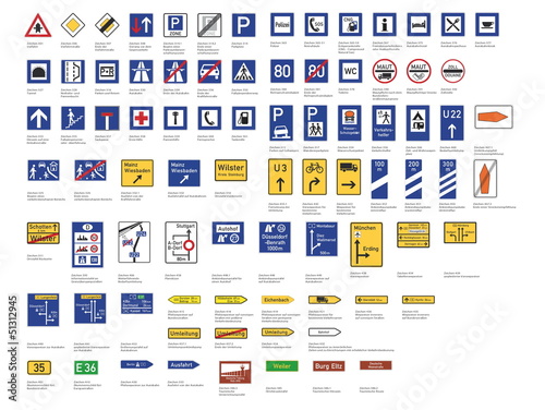 "Verkehrszeichen - Richtzeichen - VZ 301 - 467" Stockfotos und ...