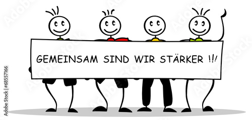 "Strichmännchen gemeinsam stark" Stockfotos und lizenzfreie Vektoren ...