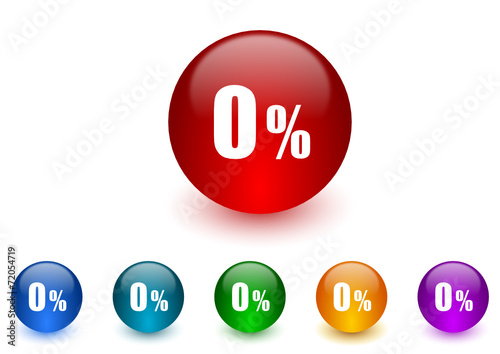 "0 percent colorful vector icons set" Stock image and royalty-free ...