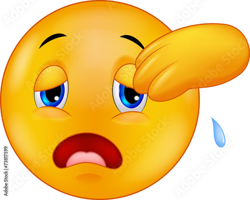 "Exhausted emoticon smiley" fichier vectoriel libre de droits sur la ...