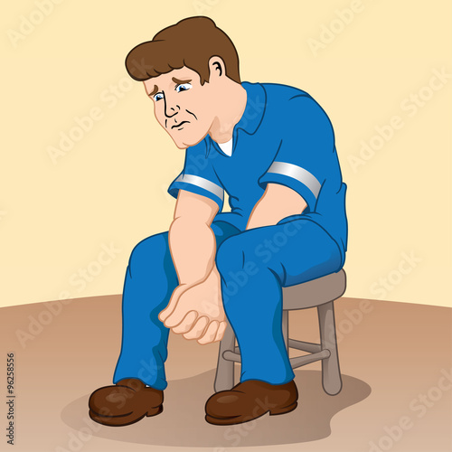 "Sad official clipart crestfallen depression" Stock image and royalty ...