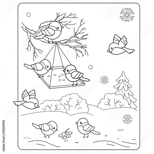 Titmouse Bird Coloring Pages